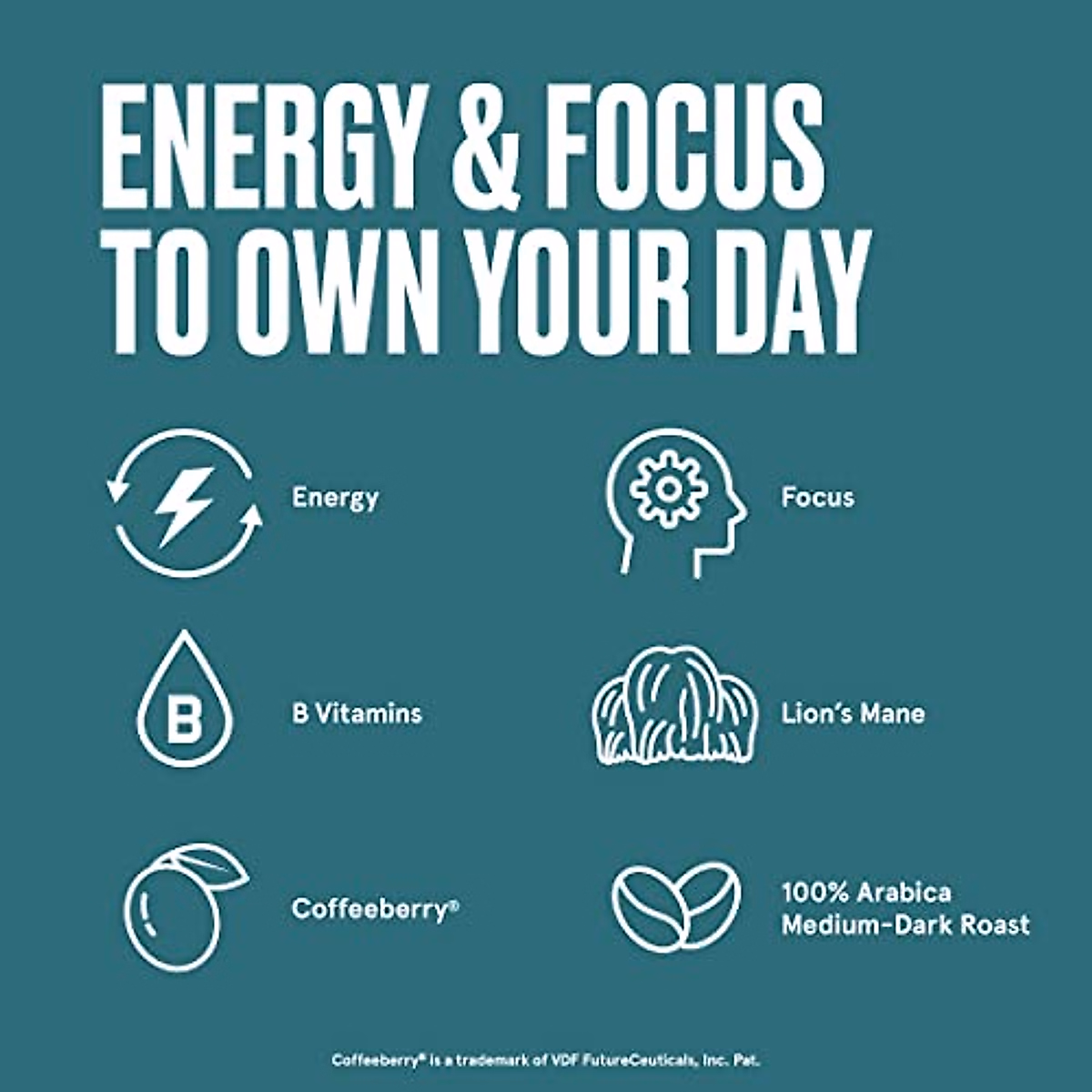 Bulletproof The High Achiever Ground Coffee, 10 Ounces, Medium-Dark Roast Enhanced Coffee