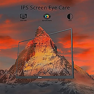 Portable Monitor,15.6 inch 1080P FHD USB C Laptop Monitor HDMI Computer Display External Monitor for Laptop Ultra Slim IPS Screen Gaming Monitor for PC PS4 Xbox Switch Phone, Built in Speaker