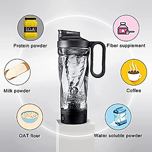 Electric Shaker Bottle, 34 oz Blender Bottles, Made with Tritan - BPA Free - Portable Mixer Cup/USB Rechargeable