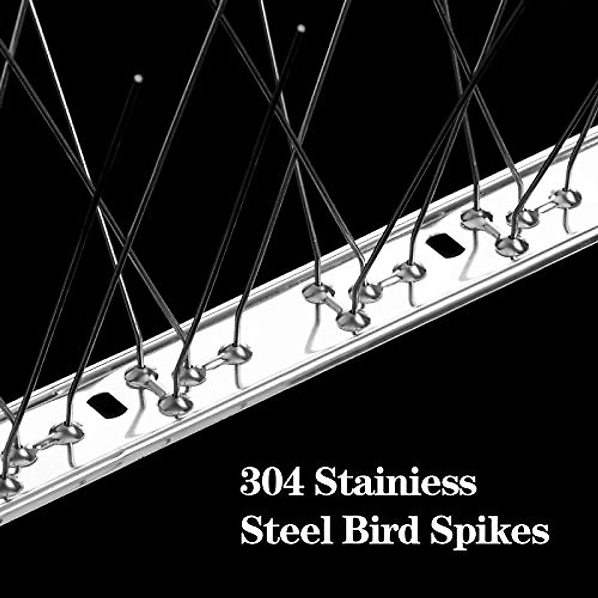Yerdos Durable All Stainless Steel Bird Spikes Kit - Metal Bird Deterrent Device for Deterring Pigeons, Crows, Woodpeckers(3 Pack)