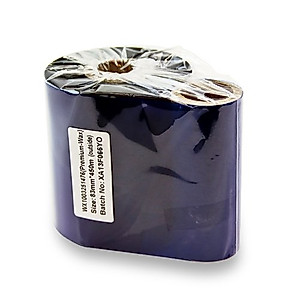 OfficeSmartLabels WX1003251476 Premium Resin-Enhanced Wax 3.25" x 1476' Black Thermal Transfer Ribbons Industrial, Compatible with Zebra Printers - 1" Core