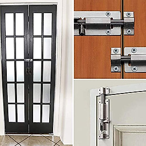 2 Pcs Door Lock Bolt Barrel Sliding Latch Lock with Screws for Bathroom Toilet Shed Door Furniture Pet Gate, 3 Inch