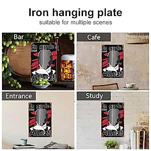 Fencing En garde physical culture Poster Signs 8 x 12 Inch Decor Funny Chic Art Wall Decort Home Yard Signs Bar Hotel Cafe Pub Indoor Outdoor restauran