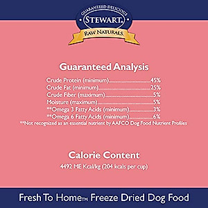 Stewart Raw Naturals Freeze Dried Dog Food Grain Free Made in USA with Chicken & Salmon, Fruits, & Vegetables for Fresh to Home All Natural Recipe, 12 oz.