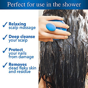 Nizoral Hair Shampoo Brush with Soft Silicone Scalp Massager Brush Head, for All Hair Types, Deep Cleanses Scalp and Removes Dead Flaky Skin and Residue