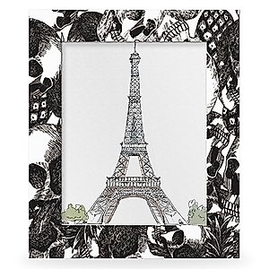 POFATO Black Pineapple Skull 8x10 Picture Frame Wood Photo Frame for Tabletop Display Wall Mount Picture Frame Display 8 x 10 Inch Photo Wall Decor Home Gift Frames