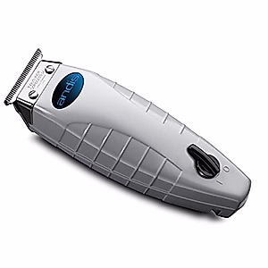 Andis 74000 Professional Corded/ Cordless Hair & Beard Trimmer, T-Outliner Blade Trimmer, Zero Gapped, Close Cutting Carbon Steel T-Blade Trimmer, Grey