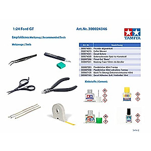 TAMIYA 24346 1/24 Ford GT Plastic Model Kit