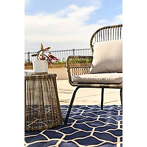 Barton 3 Pieces Bistro Chair Set w/Glass Table Grey Outdoor Patio Furniture Wicker Rattan Modern Conversation Chat Seating