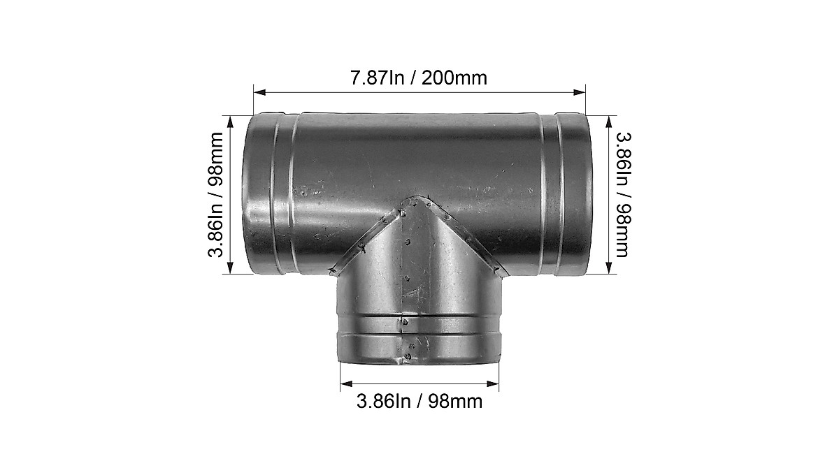 ECOPRO 4-Inch 3-Way Duct Splitter for Air Systems