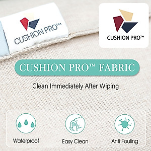 MFSTUDIO Oversize Outdoor Patio Furniture Set with 56" Fire Pit Table, 6 PCS Heavy-Duty Metal Patio Conversation Sets for 7 with 3-Seat Sofa & 2 Ottoman, 2 Fixed Sofa Chairs, 1 Fire Pit Table(Beige)