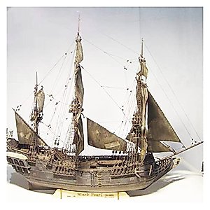 3D Pirate Wooden Kits 1: 96 Pirates of The Caribbean Black Pearl Wooden Sailboat Model Kit Collection Ornaments Display
