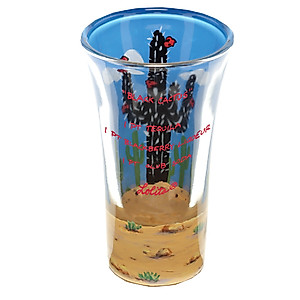 Lolita Hand Painted Shooter Glass, Black Cactus