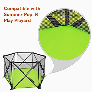 Hoybell Playpen Mattress, Compatible with Summer Pop 'N Play Playard, Self Inflatable Comfortable with Carry Case - Green