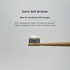 PerioSciences Biodegradable Bamboo Toothbrush, Soft Charcoal Bristles