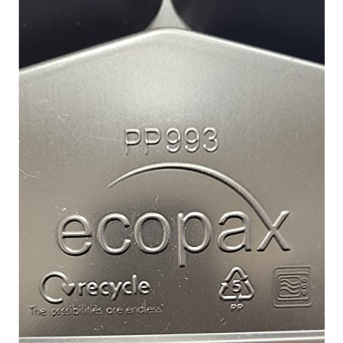 ecopax 75 Sets PP Pebble Box Serving Tray and Vented Lid, Food Container (9x9 3 Compartment) Lunch Box, Food Container, Black