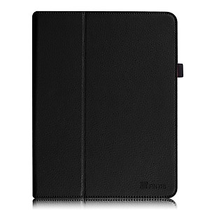Fintie Folio Case for Original iPad 1st Generation - Slim Fit Vegan Leather Stand Cover with Stylus Holder for iPad 1st Generation 2010, Black