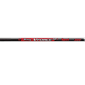 Victory Archery VForce Sport Shafts (Pack of 12), 300, Black