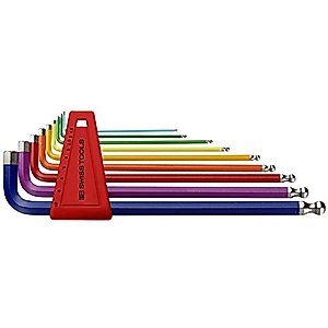 PB Swiss Tools PB 212LH-10 RB Ballend hex set long rainbow