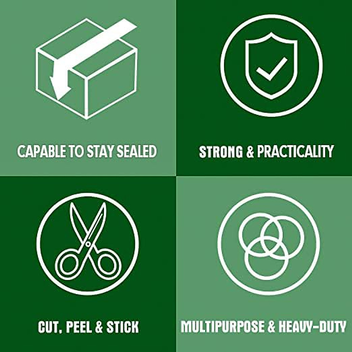 HERKKA Clear Packing Tape, 36 Rolls Heavy Duty Packaging Tape for Shipping Packaging Moving Sealing, Thicker Clear Packing Tape, 1.88 inches Wide, 65 Yards Per Roll, 2340 Total Yards