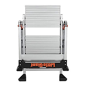 Little Giant Ladders, Jumbo Step, 2-Step, 2 foot, Step Stool, Aluminum, Type 1AA, 375 lbs weight rating, (11902), Silver