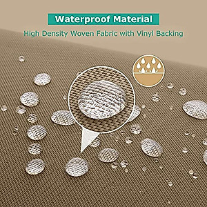 SunPatio Outdoor Daybed Cover 88 Inch, Heavy Duty Waterproof Patio Furniture Sofa Cover with Taped Seam, FadeStop Material, All Weather Protection, Taupe