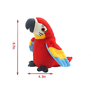 Vincilee Talking Parrot No Matter What You Say Will Repeat What You Say Funny Learning Good Helper Bring You Happiness Parrot Toys Speaking Parrot Multifunctional Electric Plush