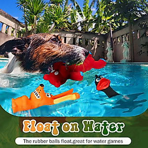 Wettarn 9 Pack Latex Squeaky Dog Toys 7 Inch Soft Rubber Dog Chew Toy Animal Standing Stick Puppy Fetch Interactive Play Assorted Animal Accessories for Small Medium Large Pet(Classic)