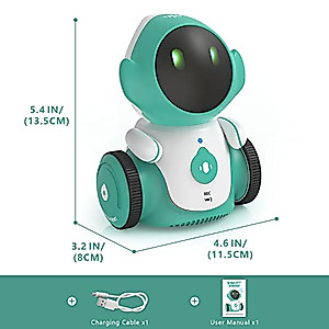 GILOBABY Robot Toys, Rechargeable Smart Talking Robots for Kids, Intelligent Robot with Voice Controlled Touch Sensor, Singing, Dancing, Recording, Repeat, Birthday Gifts for Boys Ages 6+ Years