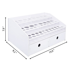 SANFURNEY Paint Rack Stand Pigment Ink Bottle Paints Tool Storage with Cabinet Holder Organizer for 59 Bottles of Paints