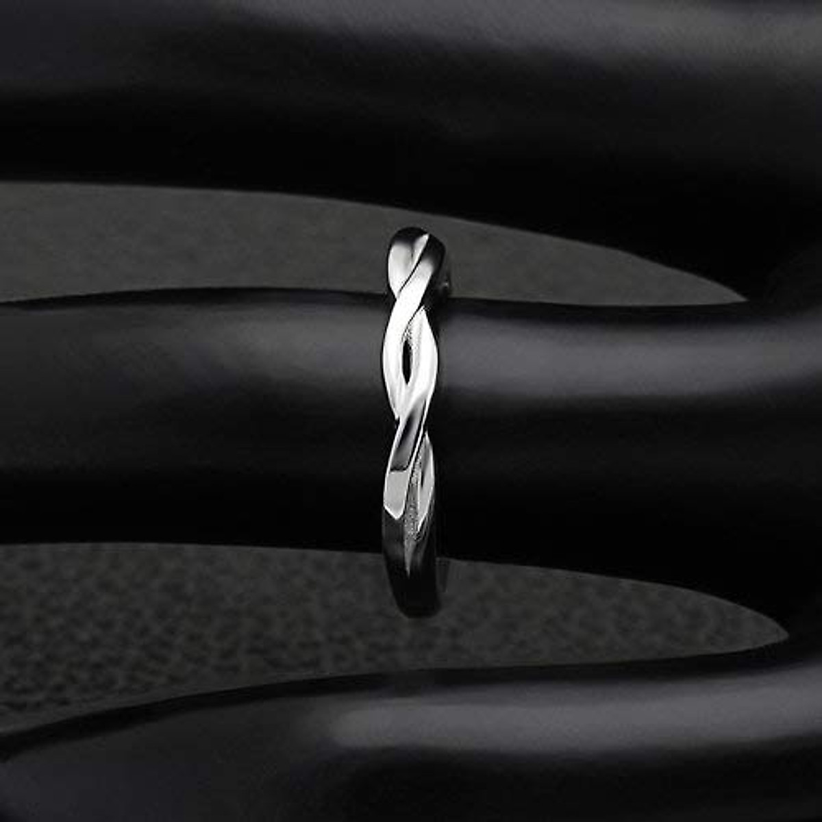 Ginger Lyne Collection Queena Bridal Wedding Ring Set for Women Sterling Silver Twist Vine Setting with 1 Carat Cubic Zirconia Engagement and Band Size 6