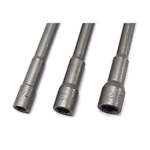 Elitexion 6 Inch Long Magnetic Nut Setters 1/4 inch Hex Shank Heavy Duty for 1/4, 5/16, and 3/8 inch Set – 3 Piece Set