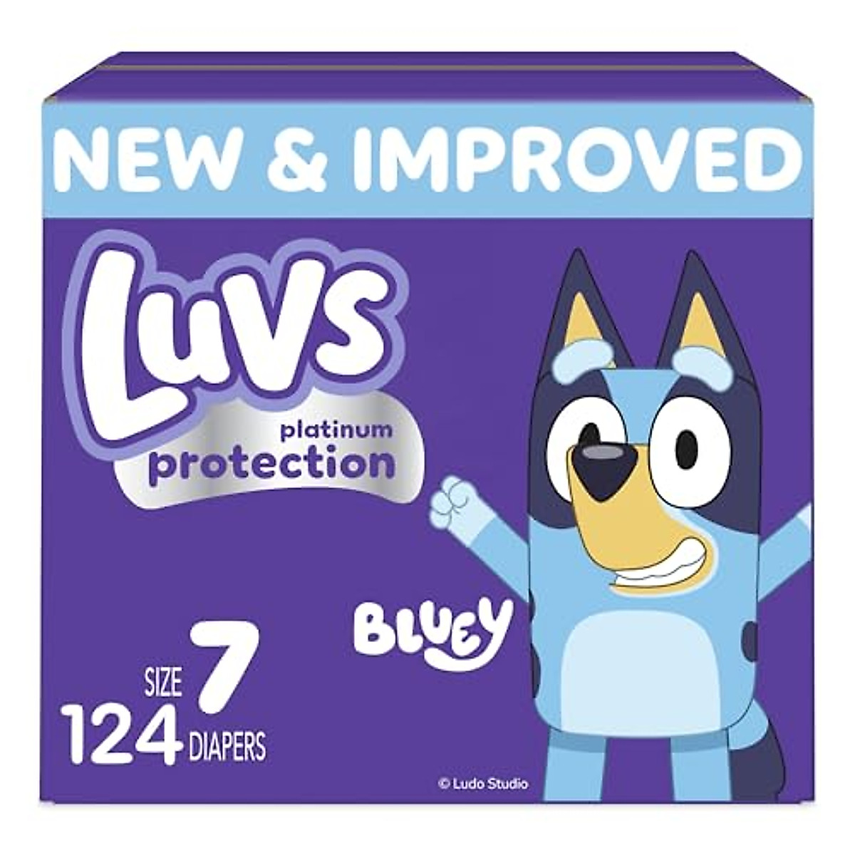 Luvs Diapers - Size 7, 124 Count, Bluey Disposable Baby Diapers