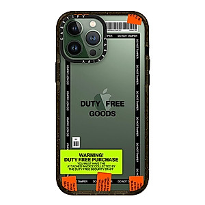 CASETiFY Impact iPhone 13 Pro Max Case [6.6ft Drop Protection] - Duty Free - Clear Black