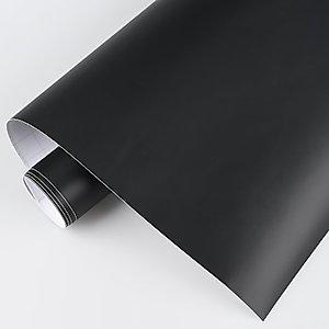 Black Matte Carbon Fiber Car Vinyl Wrap Roll 1ft x 5ft Bubble Free Air Release DIY Wrap Film for Motor Interior