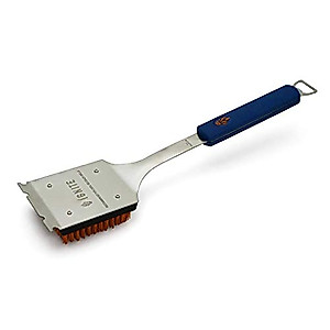 Ignite Stainless Steel Cool Grill Brush | Durable & Effective with Safe Nylon Grill Bristles | No Risk of Broken Wire bristles | Safe for Porcelain, Ceramic, Steel, & Iron Grates | Best Grill Cleaner