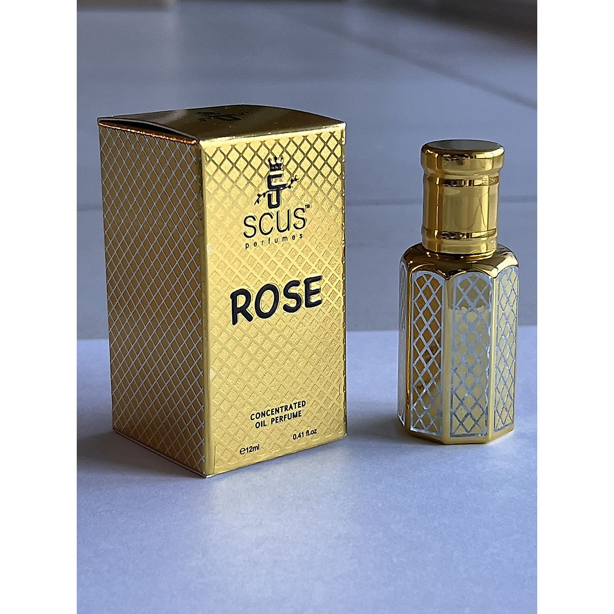 SCUS Perfumes Rose 12 ML Concentrated Fragrance (0.41 fl. oz)