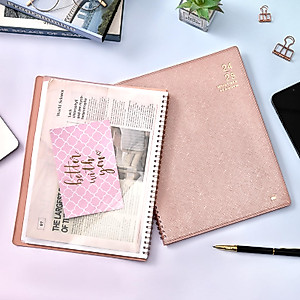 2024-2025 Monthly Planner - Monthly Calendar/Planner 2024-2025, JUL. 2024 - DEC. 2025, 9'' x 11'', 18 Monthly Planner Spiral Bound with Soft Leather Cover, 15 Note Pages, Monthly Tab, Inner Pocket