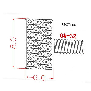 New Lon0167 Computer PC Featured Graphics Card Knurled reliable efficacy Head Thumb Screws Black 6#-32 4pcs(id:baa f3 db 00b)