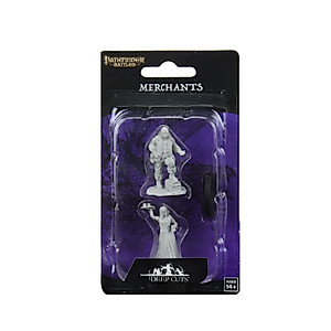 Pathfinder Deep Cuts Unpainted Miniatures: Wave 3: Merchants (Serving Girl/Merchant)