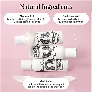 Rizos Curls Trio Travel Curl Kit, Includes Travel Hydrating Shampoo, Travel Deep Conditioner, Travel Curl Cream, Gently Cleanse, Hydrate and Style, For All Curl Patterns 2a - 4c, 3 pack of 2 oz