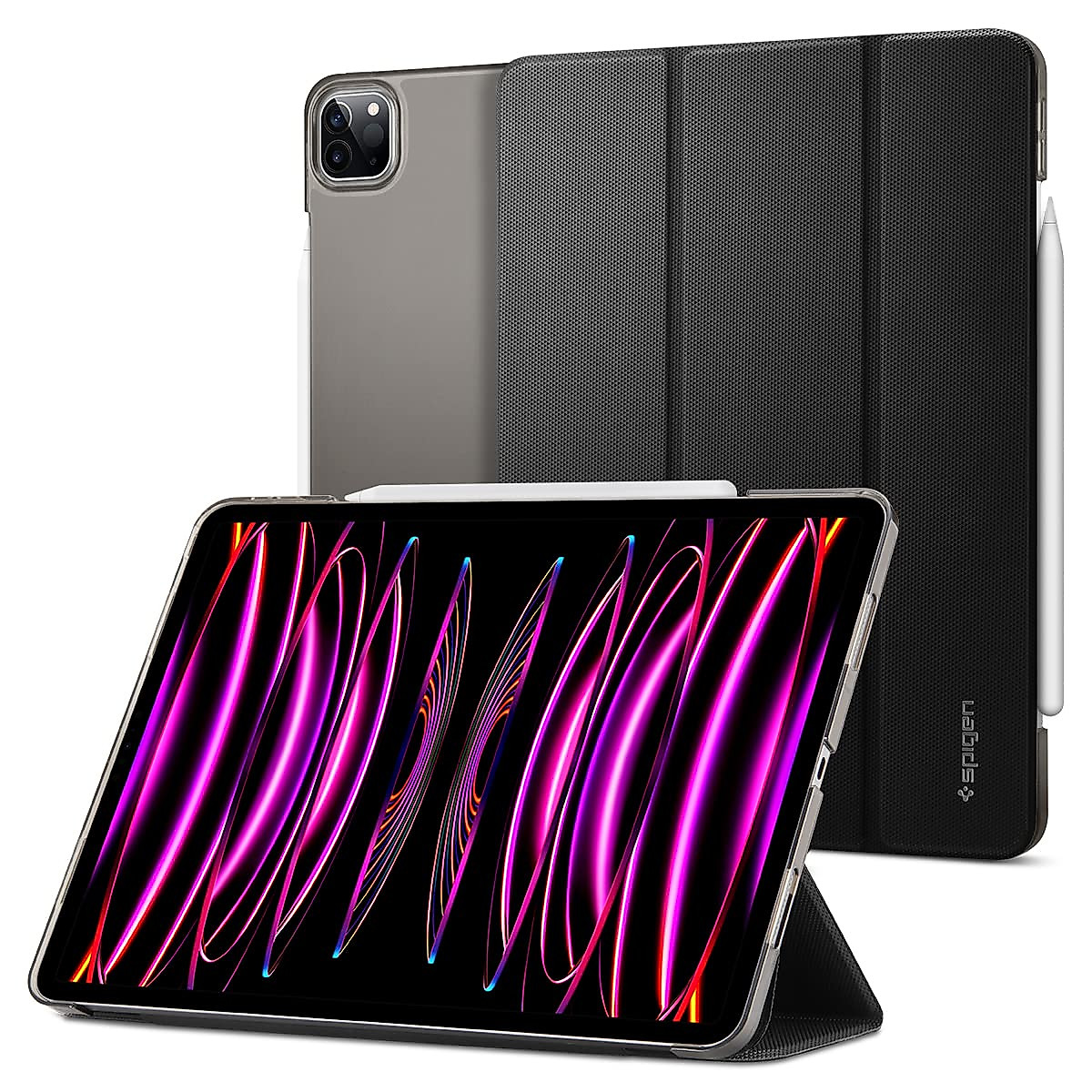 Spigen Liquid Air Folio Designed for iPad Pro 11 inch Case M2 4th Generation (2022) / 3rd Generation (2021) - Black