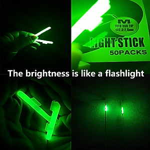 linguang100PCS Ocean Sun Fishing Glow Sticks Rod Tip， Fishing Polo Glow Sticks ，Fishing Light Sticks Glow Tips for Fishing Poles， Fishing Rod Glow Sticks Light Sticks (#L:2.7-3.2mm 100pcs)