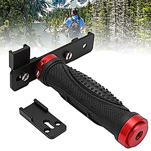 Velaurs Handheld Camera Stabilizer Holder, Anti Slip Heavy Duty Alloy Portable 1/4 Inch Handle Grip Stabilizer for Action Camera for Smartphone for LED Video Light