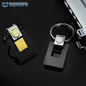 TOPMORE Key Ring ZH Series USB 3.0 Key Ring Design Flash Drive Portable High Read Speed Key Chain Memory Stick (64GB, Gold)