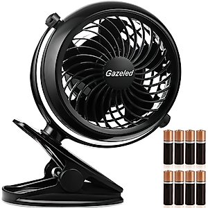 10000mAh Rechargeable Clip On Fan for Bed, Portable Fan, 8 Inch Battery Operated Fan for Stroller, Treadmill(Up to 24H of Use),4-Speed Fast Cooling Outdoor Fan, USB Fan for Bedroom, Office, Camping