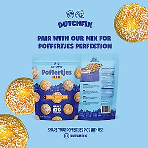 DUTCHFIX Poffertjes Pan – 15-Hole Cast Iron Poffertjes Pan – Non-Stick Mini Pancake Pan – Mini Biscuit Pan – Cast Iron Mini Muffin Pan