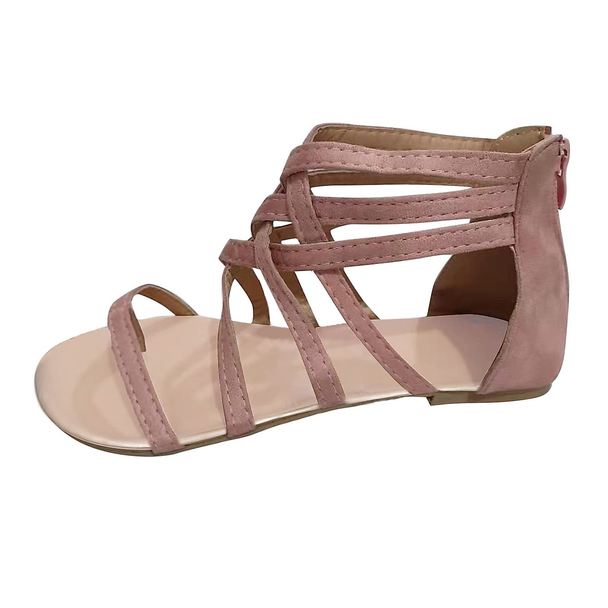 ZHOUXINGB Cute Sandals for Women Trendy, Womens Flip Flops Size 8 Dance Sandals Beige Sneakers Arch Support Shoes Lightweight Boots Heels Dressy Shoes for Women Sandals