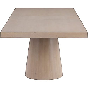 Meridian Furniture 502Oak-T Tavolo Collection Modern | Contemporary Dining Table, Rich Natural Oak Finish, MDF With Natural Oak Veneer, 2 Table Leaves Included, 95" / 113.5" / 132" W x 47.5" D x 31" H