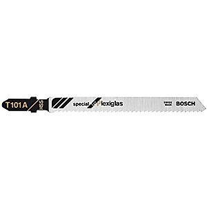 BOSCH T101A3 3-Piece 4 In. 14 TPI Special for Plexiglas T-Shank Jig Saw Blades